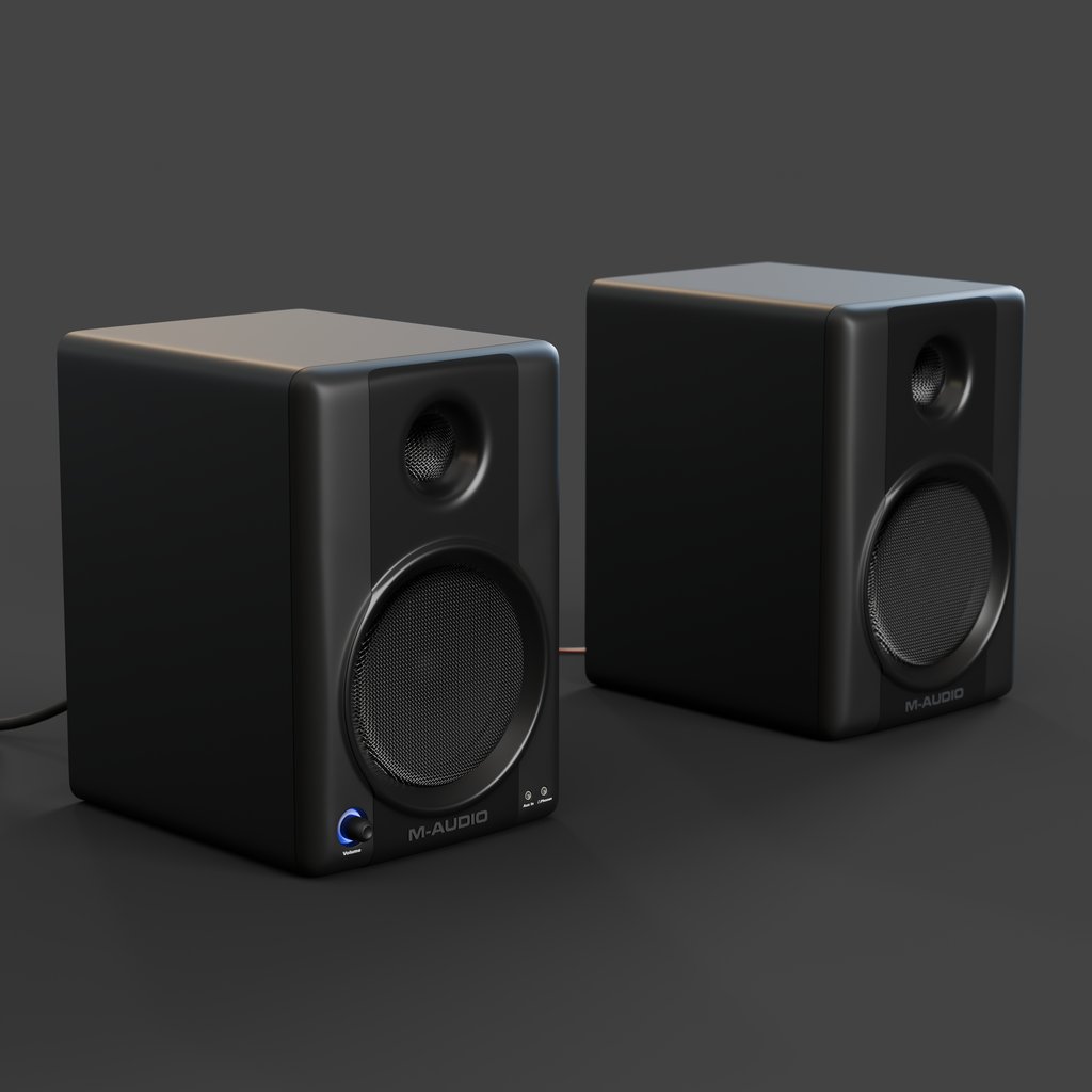 M Audio AV 40 Active Speakers | FREE Audio Devices models | BlenderKit