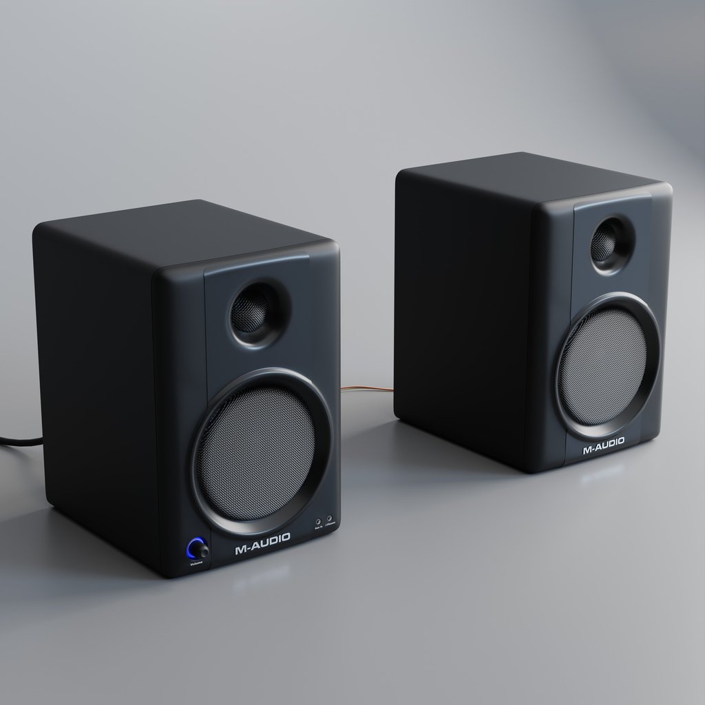 M Audio AV 40 Active Speakers | FREE Audio Devices models | BlenderKit