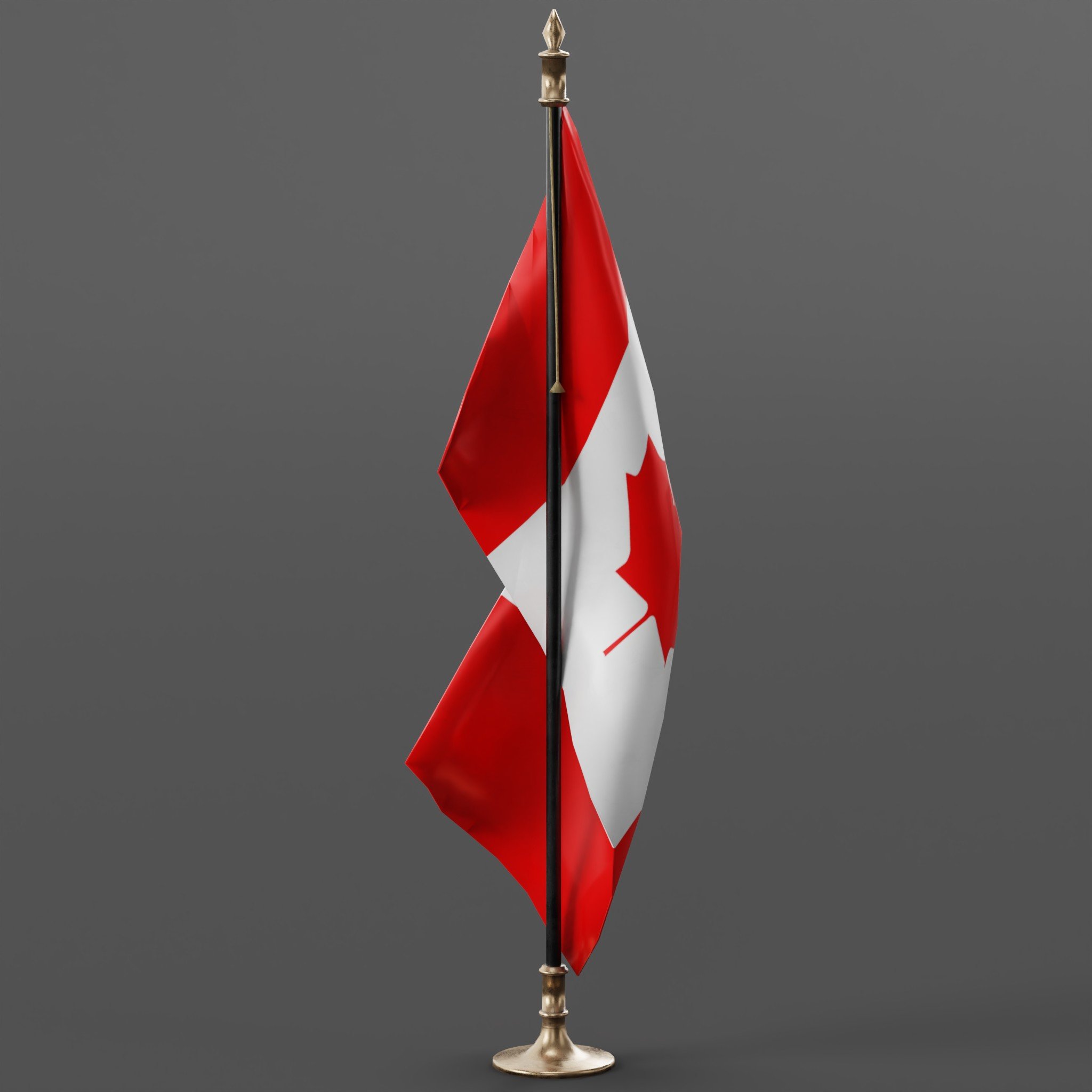 Standing Canadian Flag | Miscellaneous models | BlenderKit