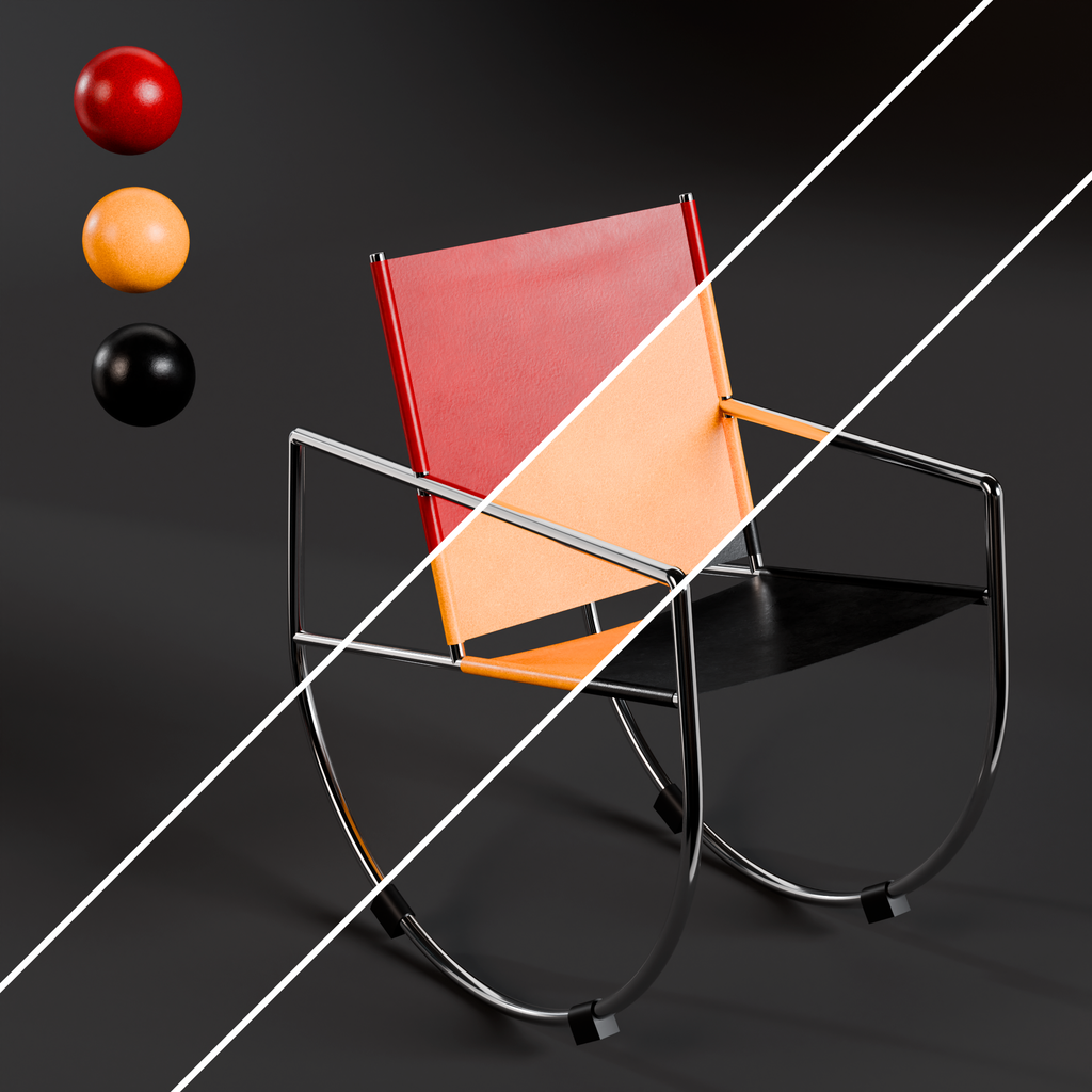 Leather Rocking Chair | FREE Chairs models | BlenderKit