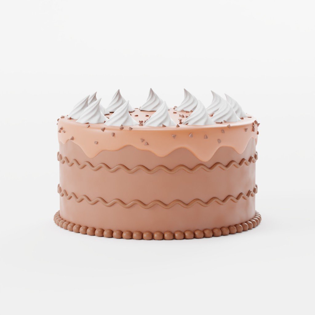 Chocolate cake | Sweets / Desserts models | BlenderKit