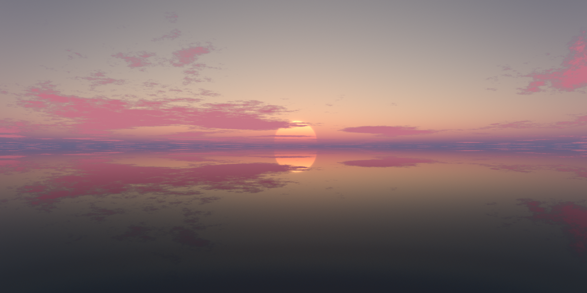 Pink Sunset over Ocean | Nature HDRis | BlenderKit