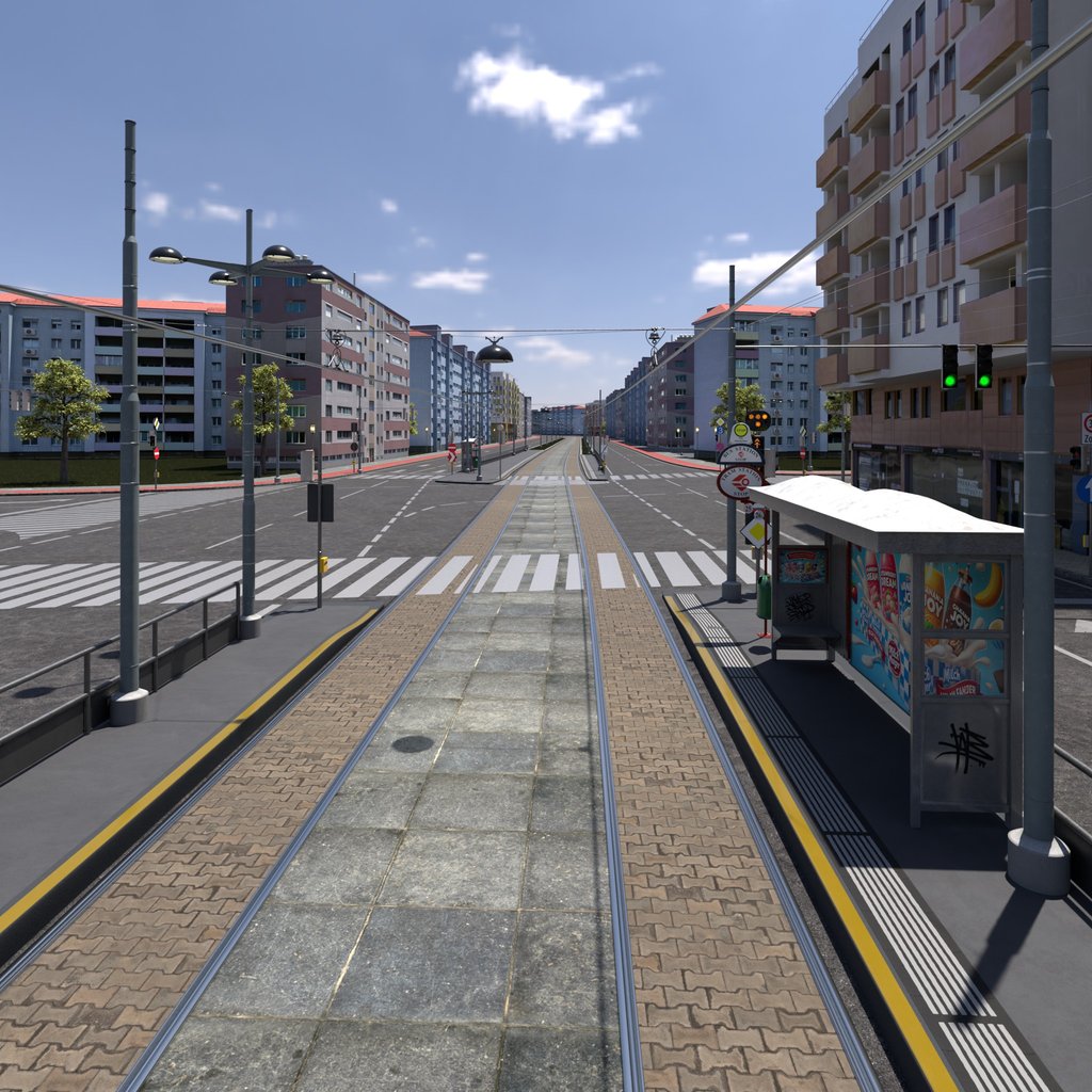 City Intersection | Urban scenes | BlenderKit