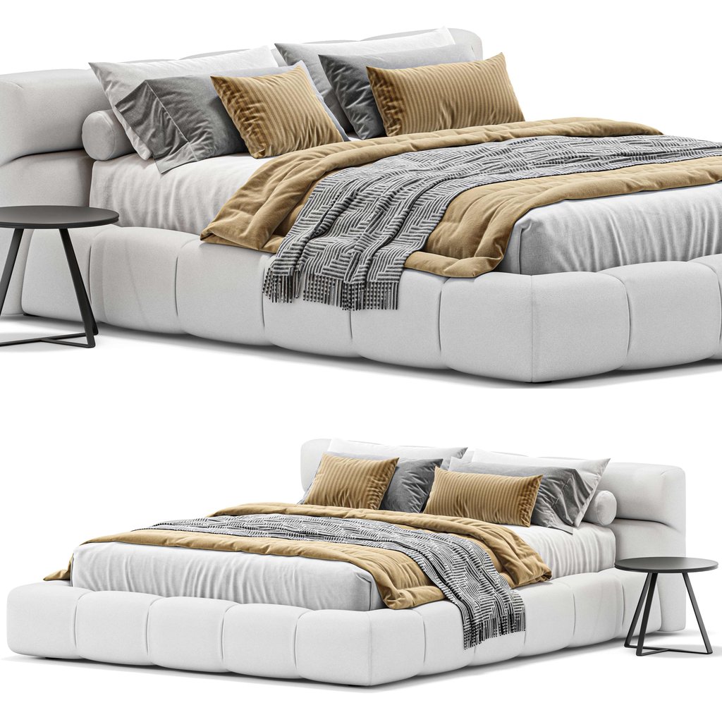 Bed B&B Italia Tufty | Beds models | BlenderKit