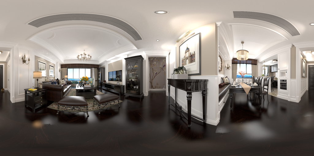 Living room | FREE Interiors HDRis | BlenderKit