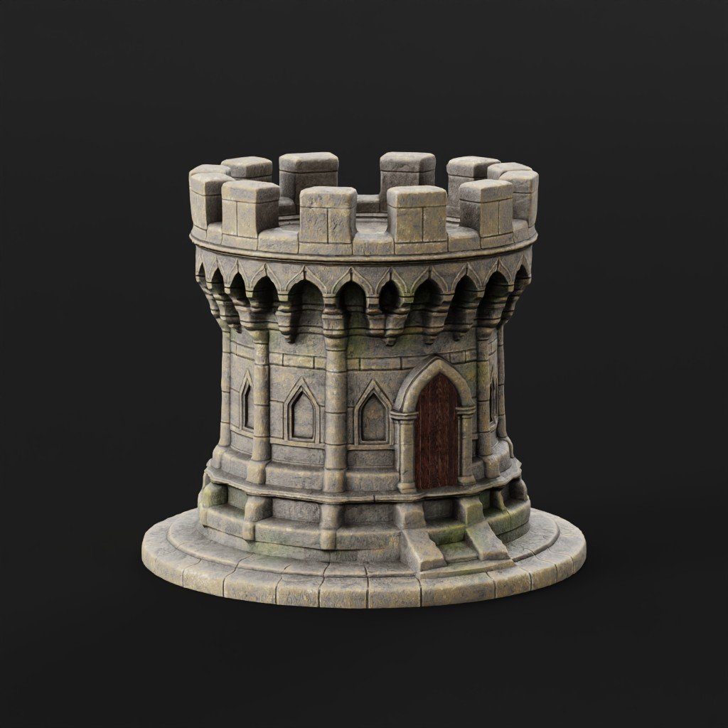 Castle Tower Door | Historic Buildings models | BlenderKit