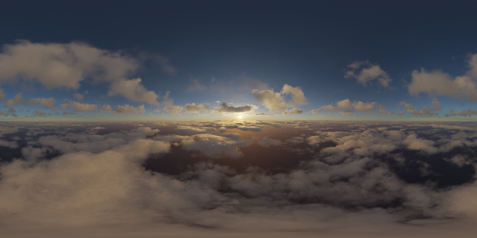 Over the Clouds Cloudscape Sunset | FREE Nature HDRis | BlenderKit