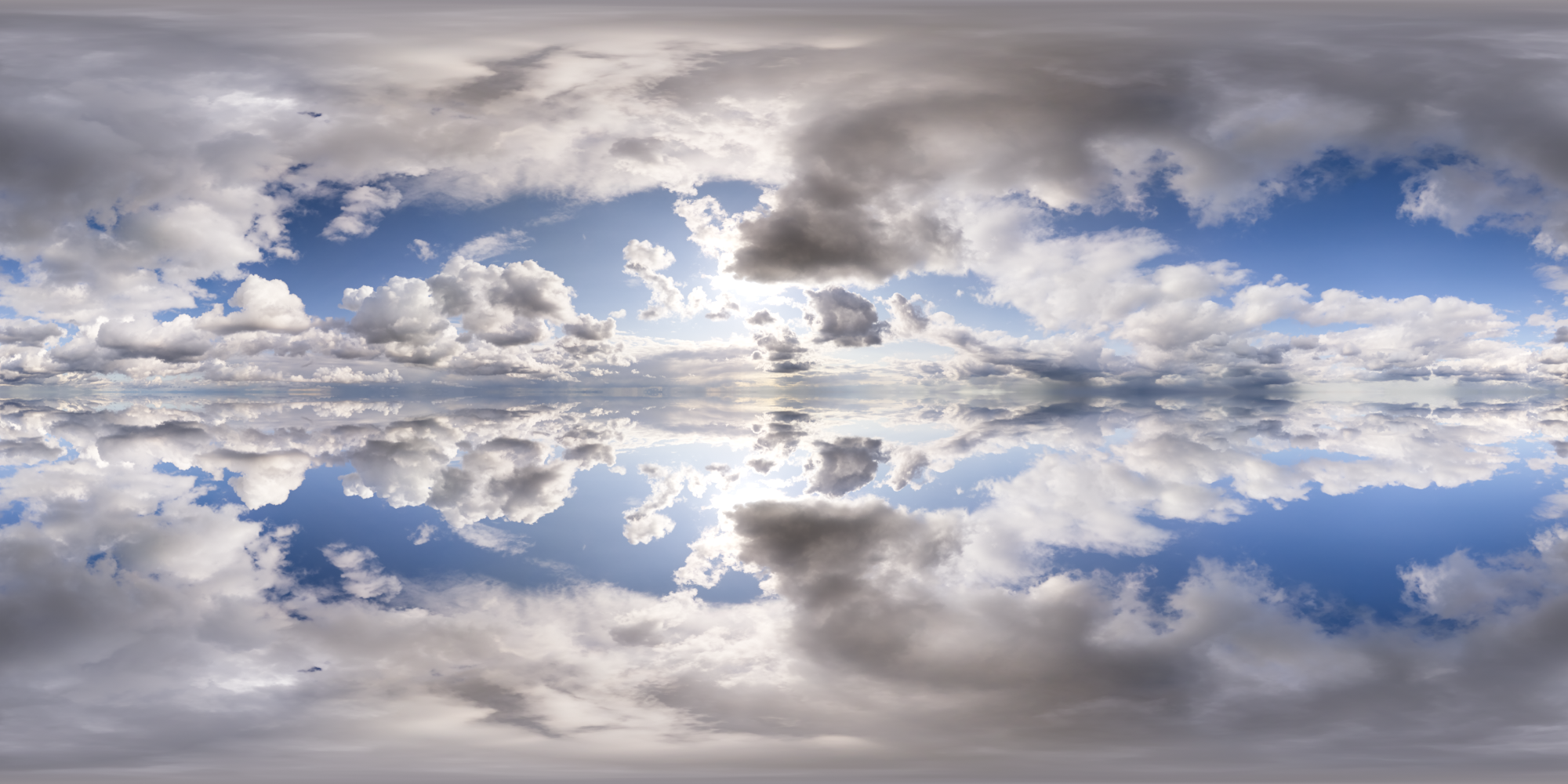 Infinite Real Sky - Puffy Clouds Day | Nature HDRis | BlenderKit