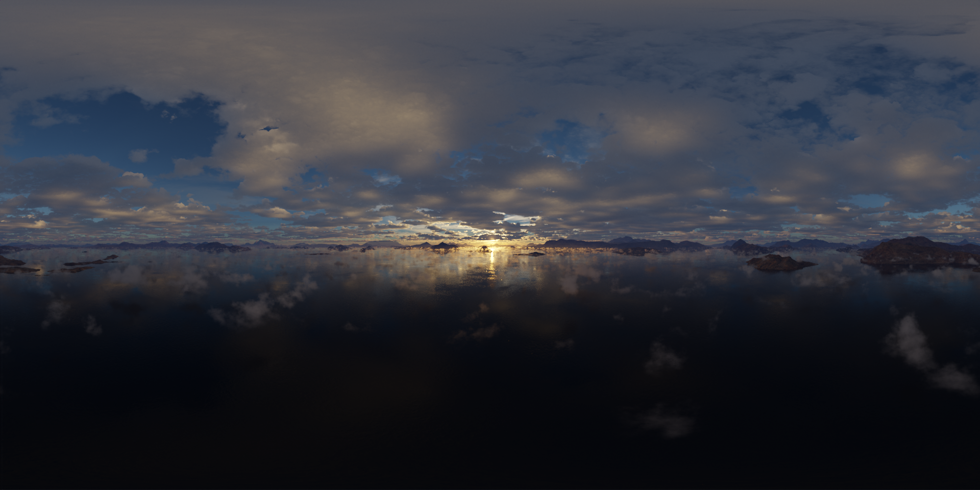 Aerial Landscape Dramatic Sunset Sky 14k | FREE Landscapes HDRis ...