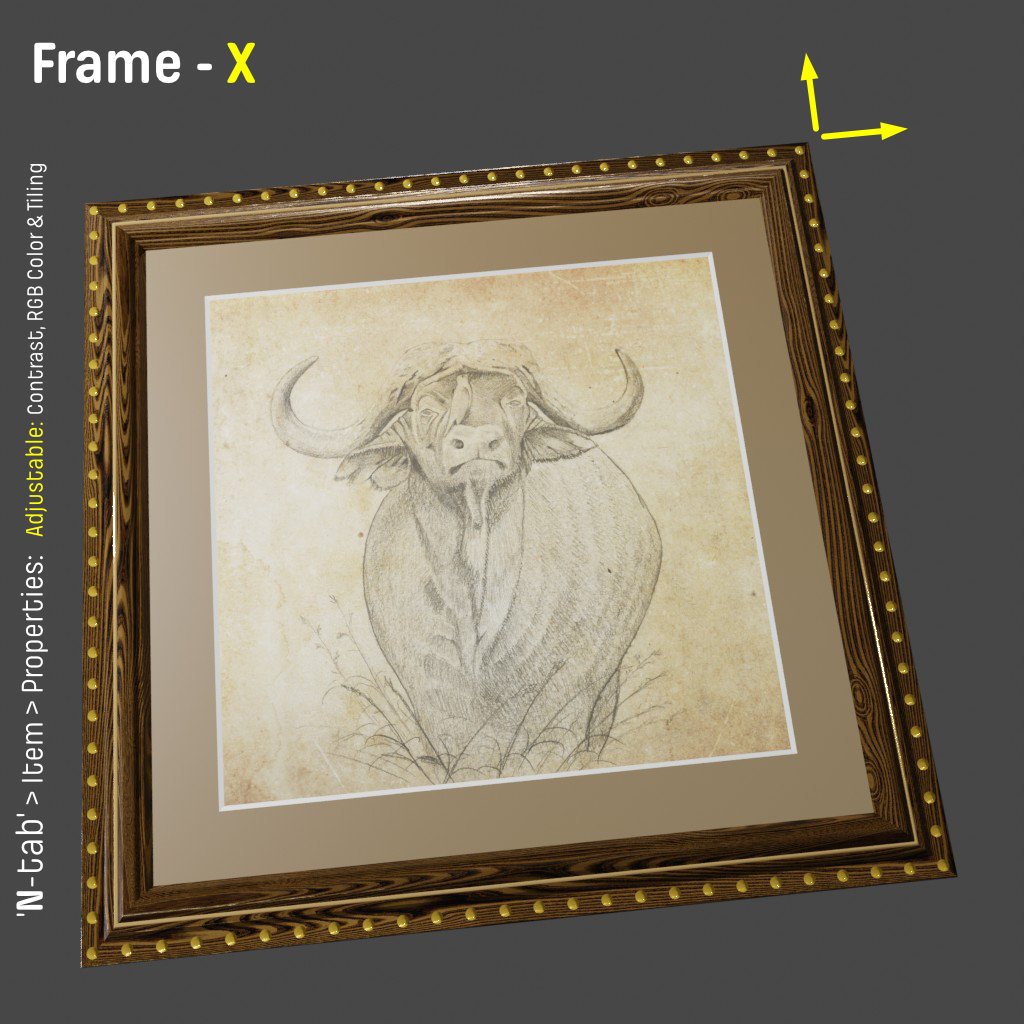 Frame-X | FREE 3D Picture models | BlenderKit