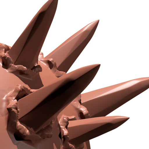 Pushed Spike Through Metal | Spikes brushes | BlenderKit