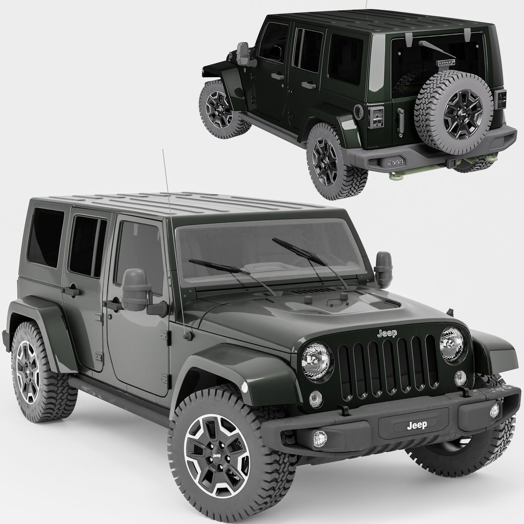 Jeep rigged | Modern Cars models | BlenderKit