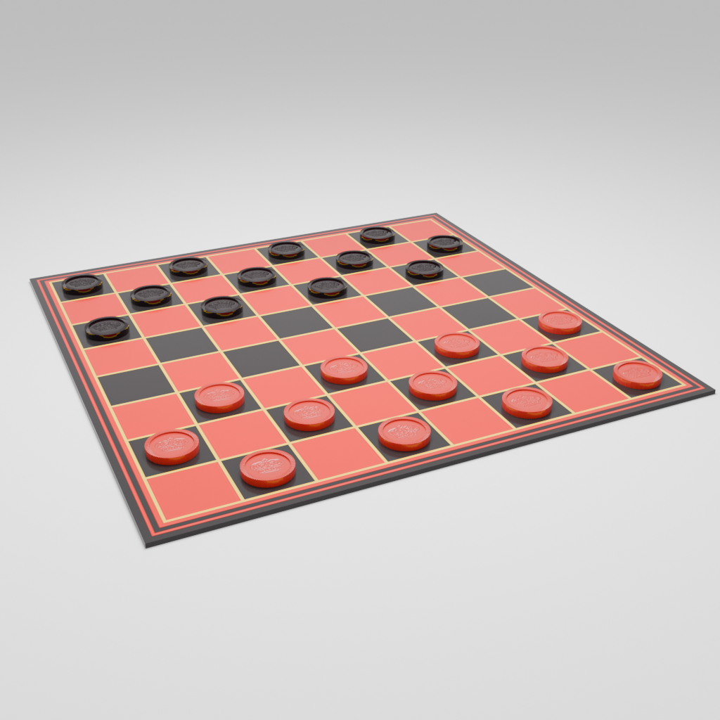 Classic Checkers Game | FREE Miscellaneous models | BlenderKit