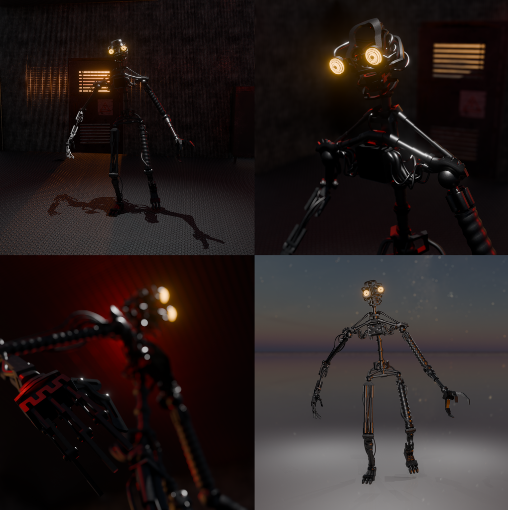 Animatronic Endoskeleton Animated | FREE Robots Characters models ...