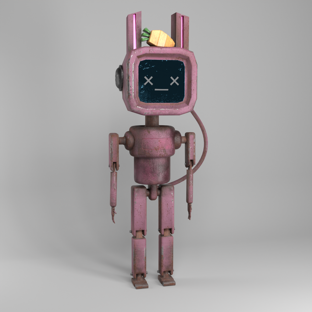 Scifi Pink Bunny Robot | Robots Characters models | BlenderKit