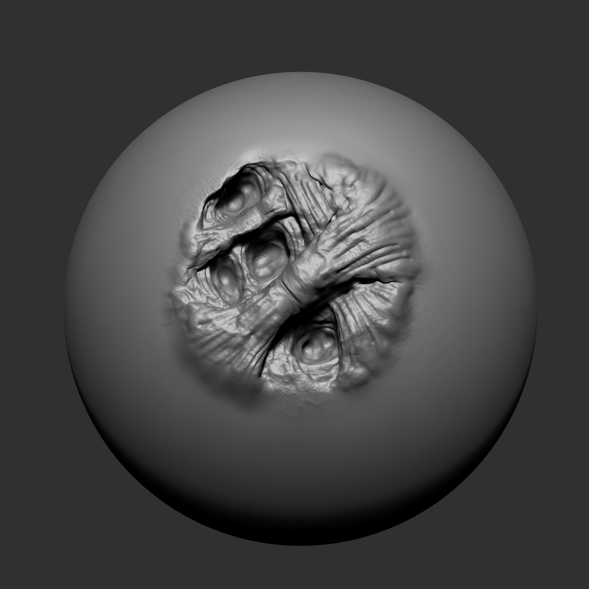NS Alien Creature Hole flesh stretched | misc brushes | BlenderKit