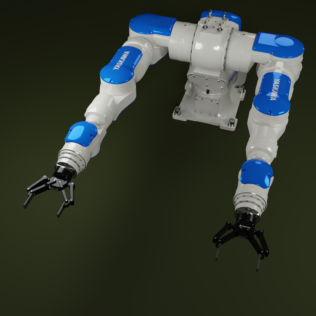 Universal robots ur5e with on robot two finger gripper RG2. | FREE 3D Robotics models | BlenderKit