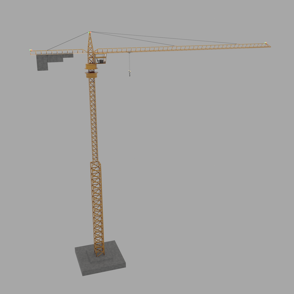 Construction crane | Industrial Machinery models | BlenderKit