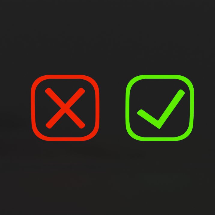 Checkmark and Croos | FREE Signs models | BlenderKit