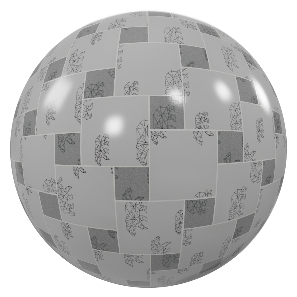 Gray geometrical tiles | FREE tiles materials | BlenderKit