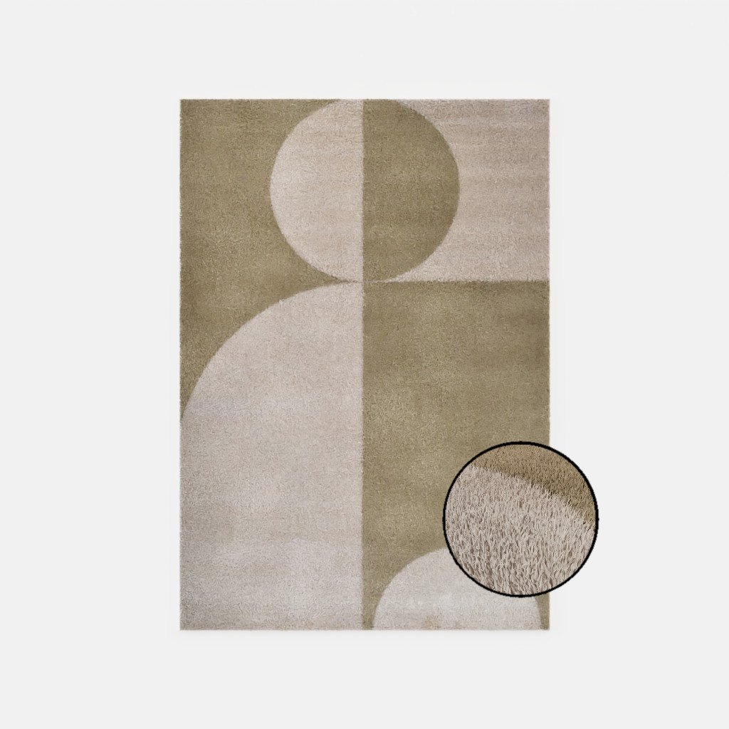 Green and beige Rug | FREE Interior Design models | BlenderKit