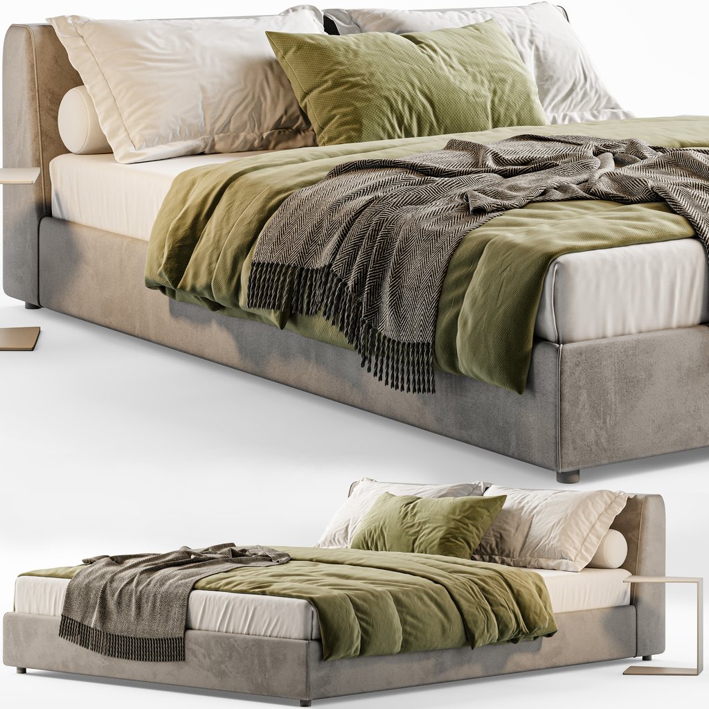 Meridiani Louis Bed | Beds models | BlenderKit
