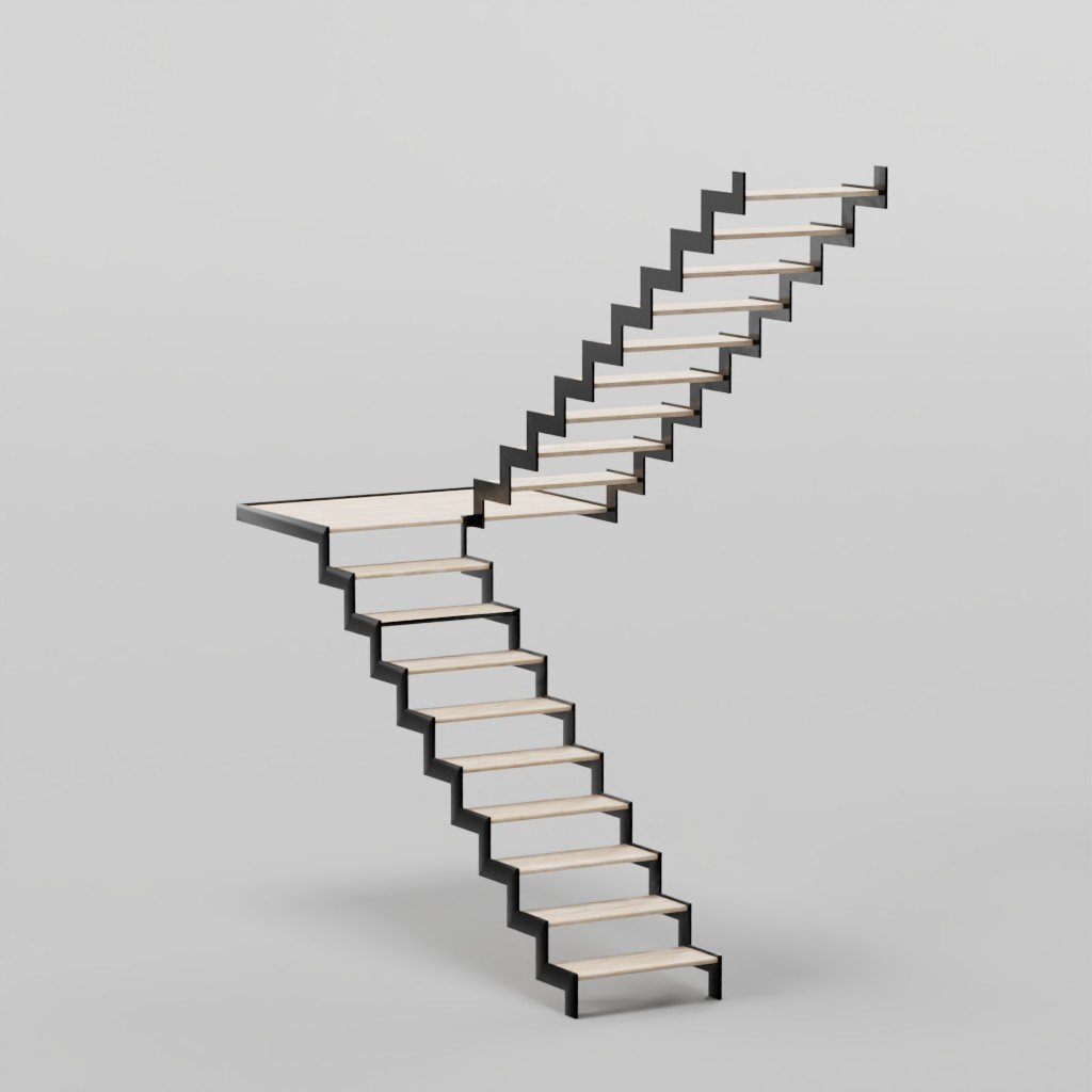 Stairs Modern | Stairs models | BlenderKit