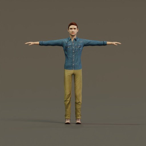 BlenderKit 3D model: Man Casual T-Pose Rigged in category Character ...