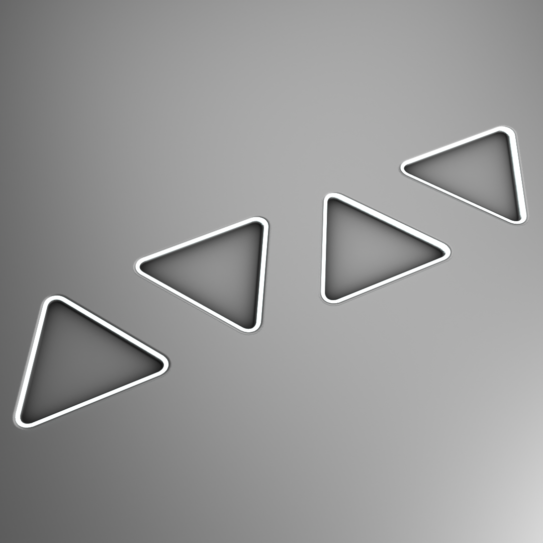 Scifi Decal 026 Triangle Lights | Miscellaneous models | BlenderKit