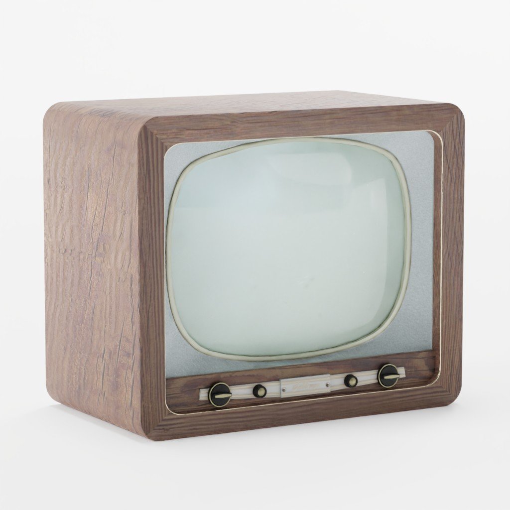Vintage TV Television Set | Video devices models | BlenderKit