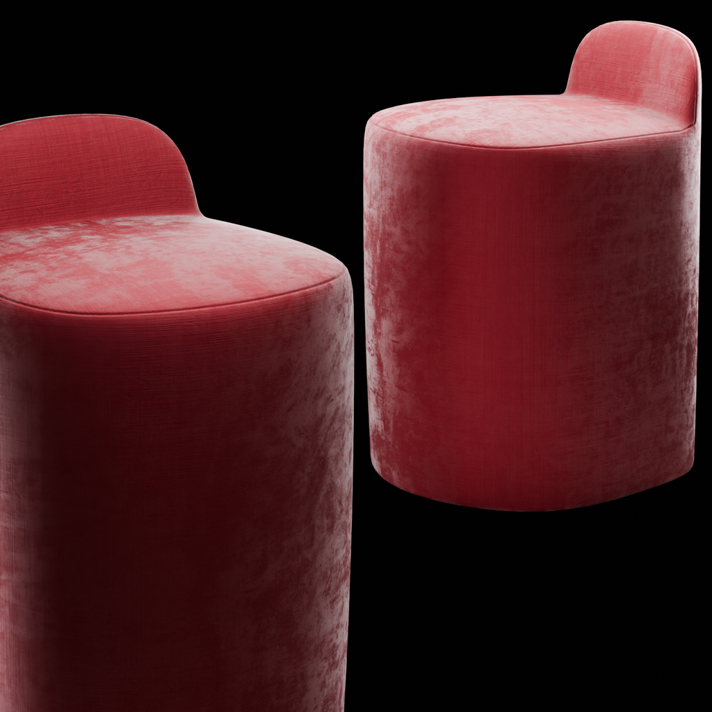 Nina Pouf Lounge Chair | FREE Poufs models | BlenderKit