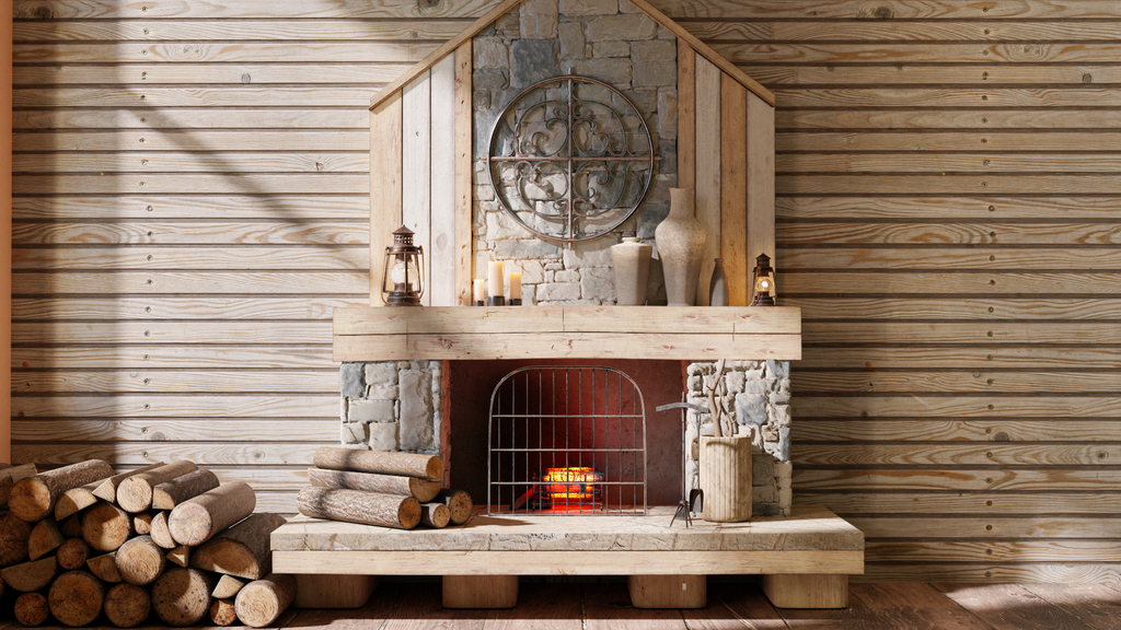 Rustic fireplace | Fireplaces models | BlenderKit