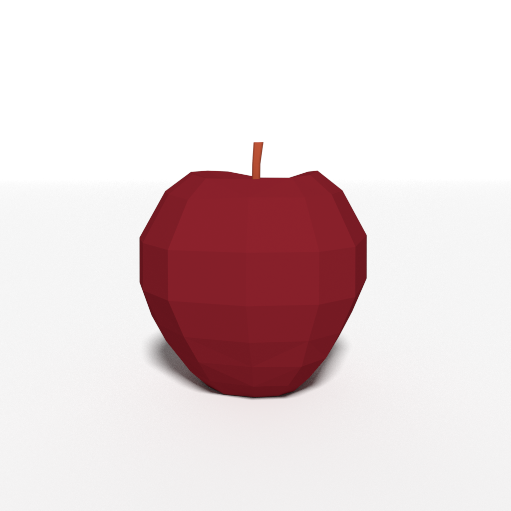 Low Poly Apple | 3D Fruit/Vegetable models | BlenderKit