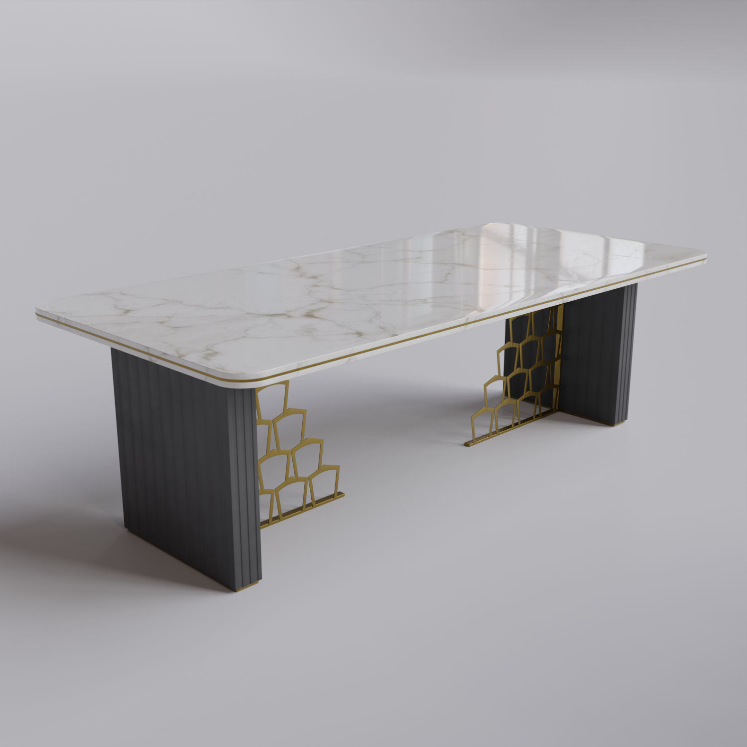 Moder Dining Table White | FREE Tables models | BlenderKit