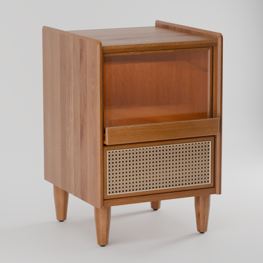Cabinet Wood - Rattan | Sideboard & Drawers models | BlenderKit