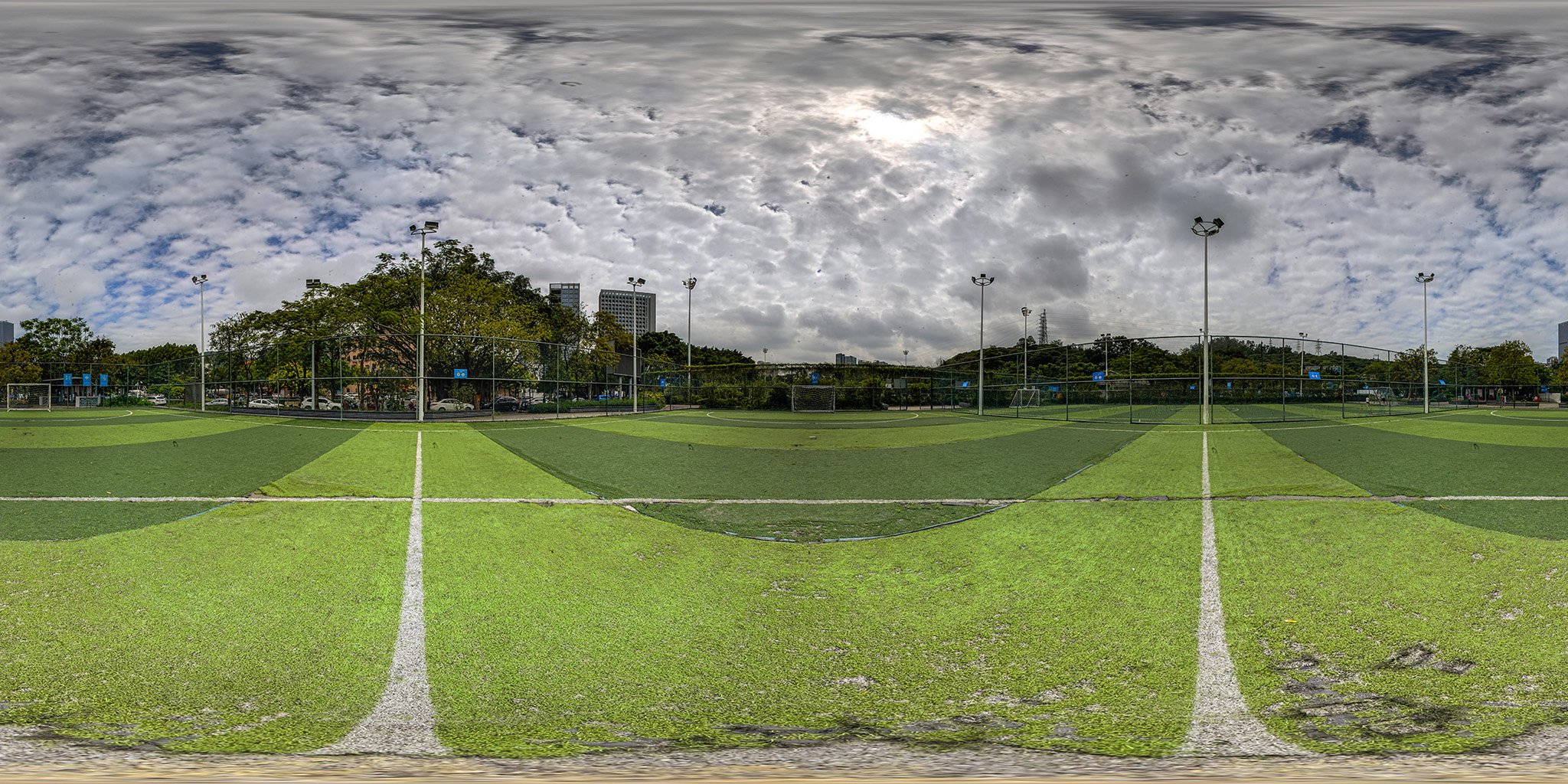 Daytime football training ground | Nature HDRis | BlenderKit