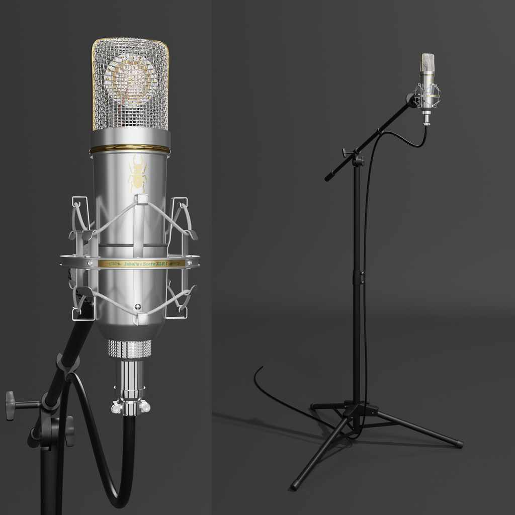 BlenderKit | Download the FREE Large diaphragm studio microphone. model