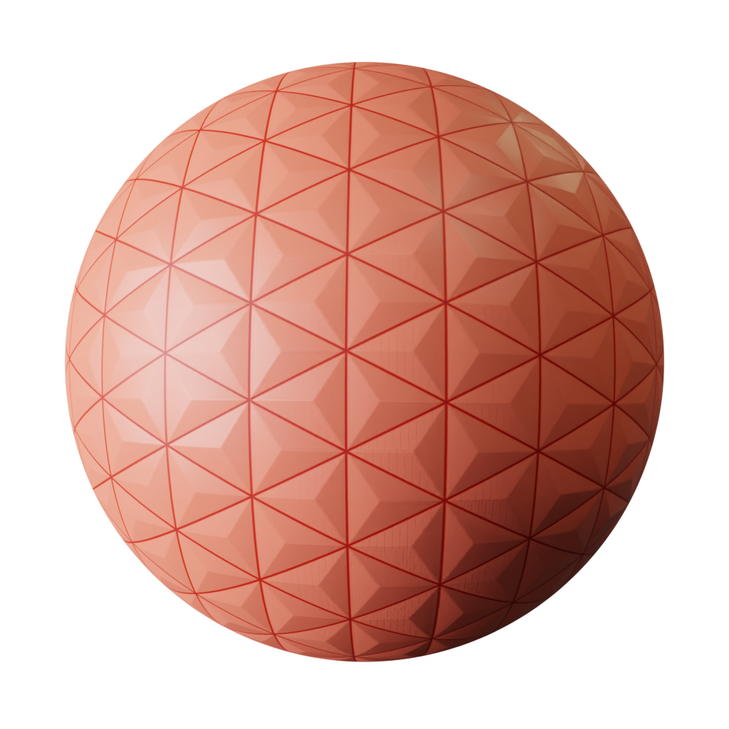 Reddish Pyramid Decor wall grout | FREE fabric materials | BlenderKit