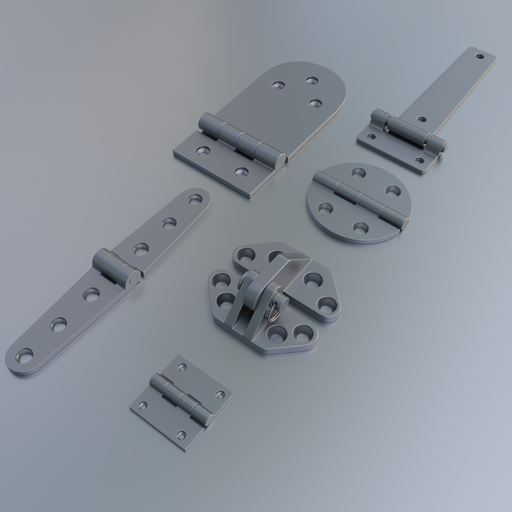 Hinges Collection | FREE Architecture models | BlenderKit