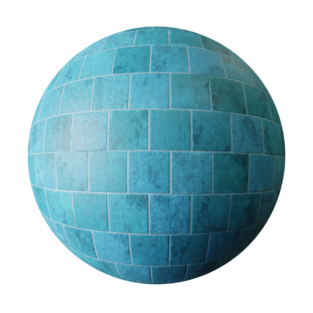 Blue Teracotta Tiles | FREE tiles materials | BlenderKit