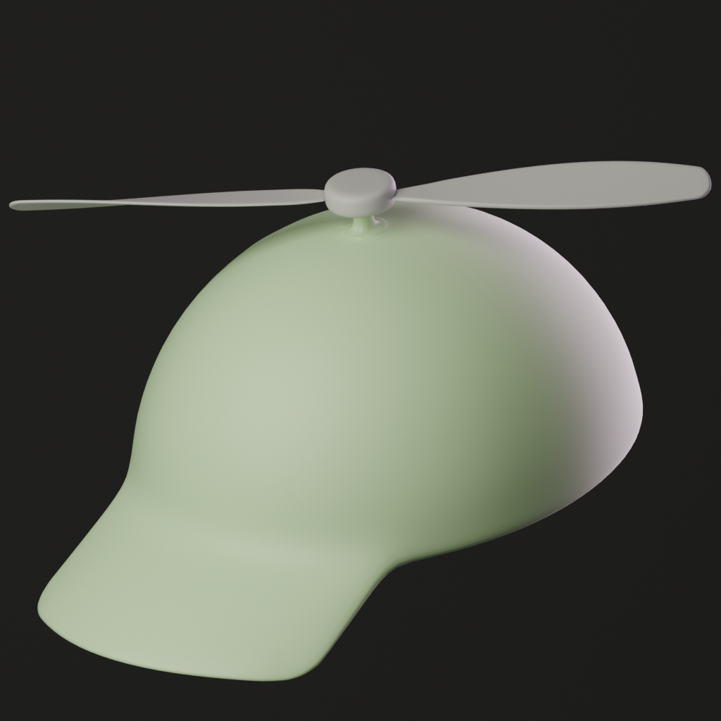 Cartoon Cap with Spinning Fan Propeller | FREE Characters models ...