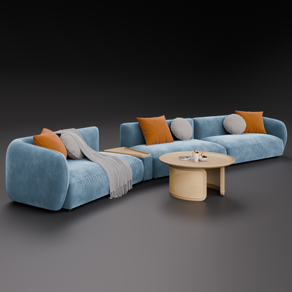 Sofa Harry Velvet | Sofas models | BlenderKit