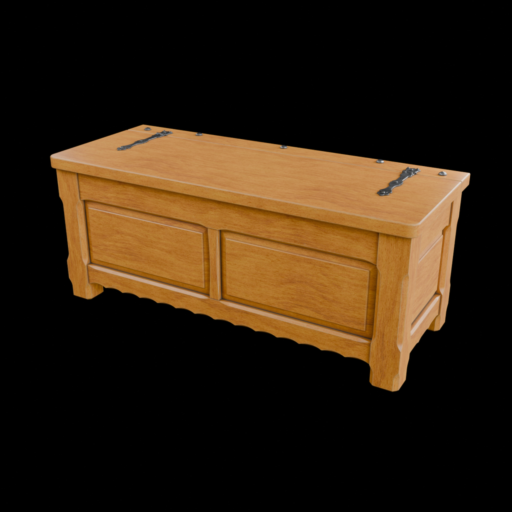 Traditional_wood_chest | Interior Design models | BlenderKit
