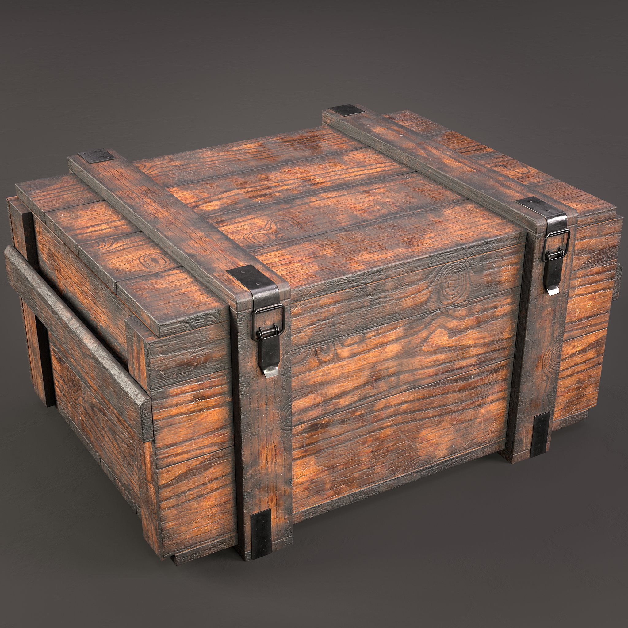 Industrial wooden box | Containers models | BlenderKit