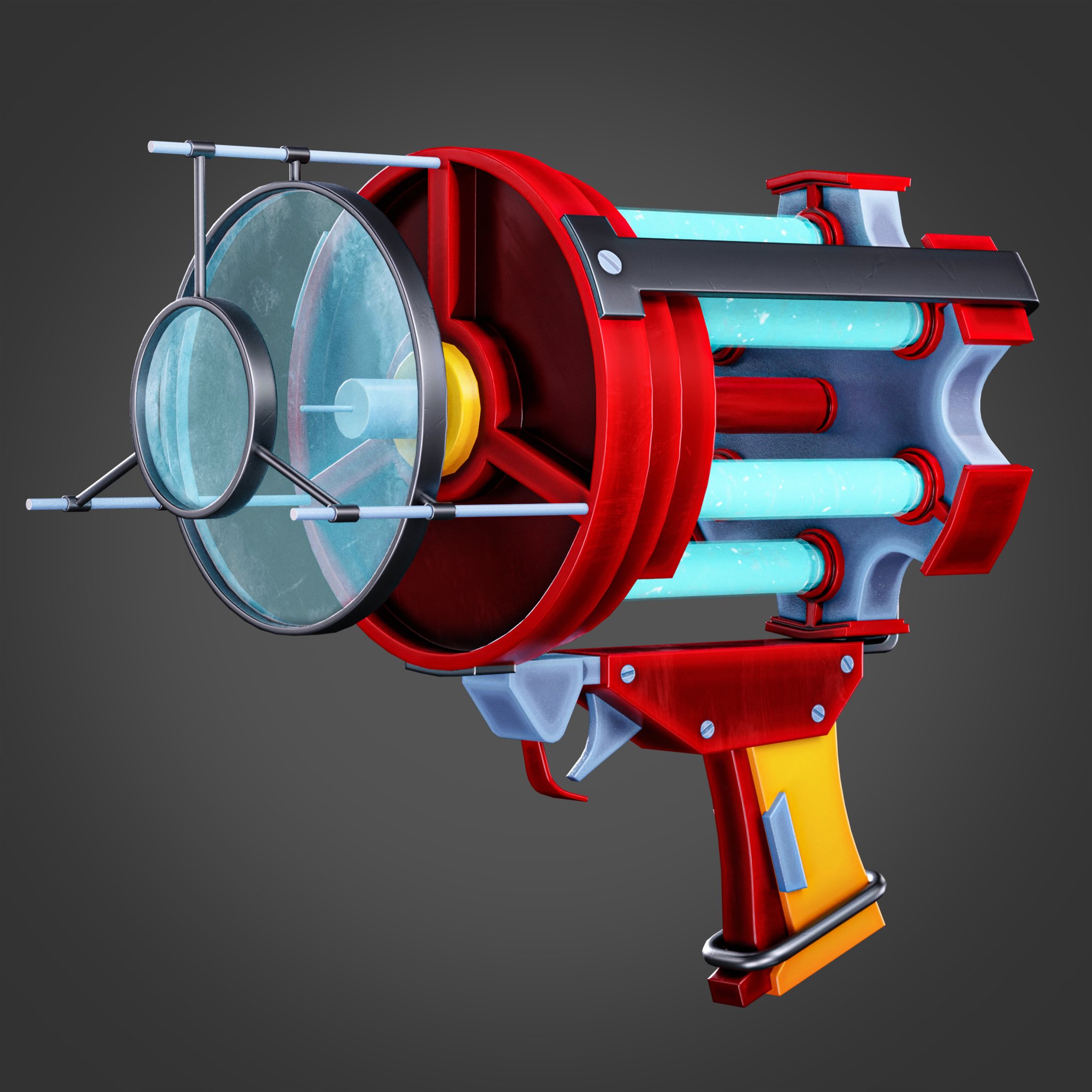Stylized Gun | Sci-Fi Weapons models | BlenderKit