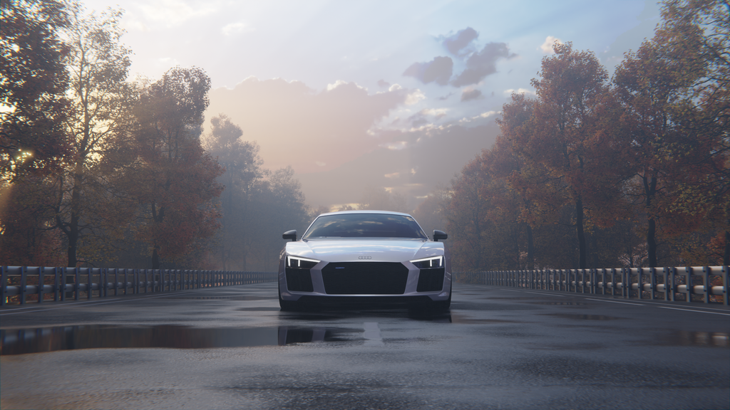 Luxury Car in the Mist | Public scenes | BlenderKit
