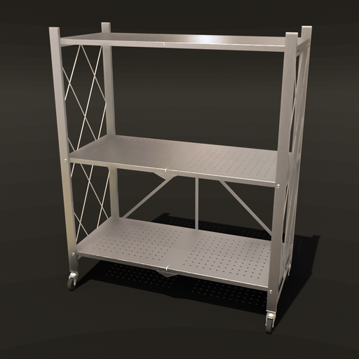 Metal Shoe Rack with Wheels | Tables models | BlenderKit