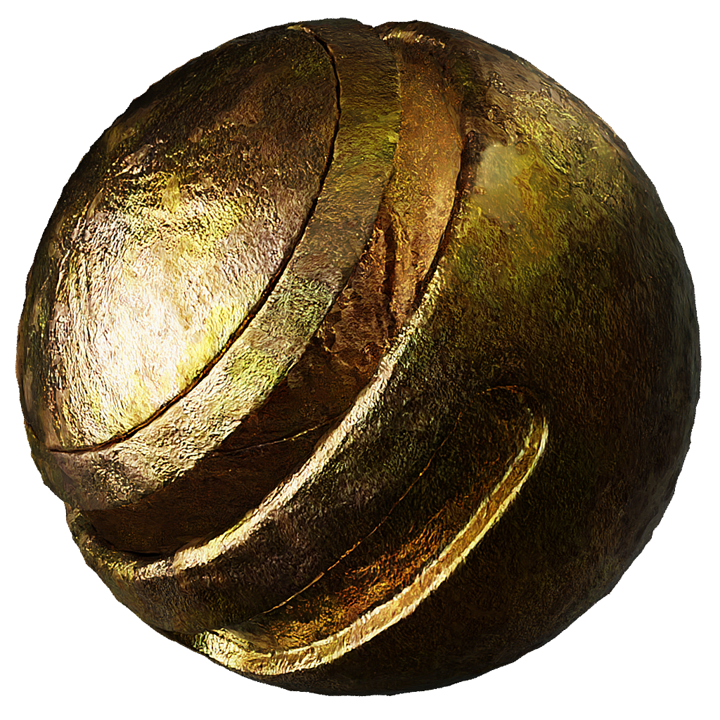 Metal Rust Gold Foil | FREE metal materials | BlenderKit