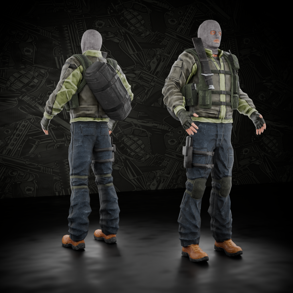 Terrorist Military Character | Military Characters models | BlenderKit