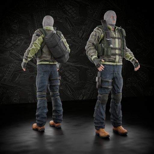 Terrorist Military Character | Military Characters models | BlenderKit